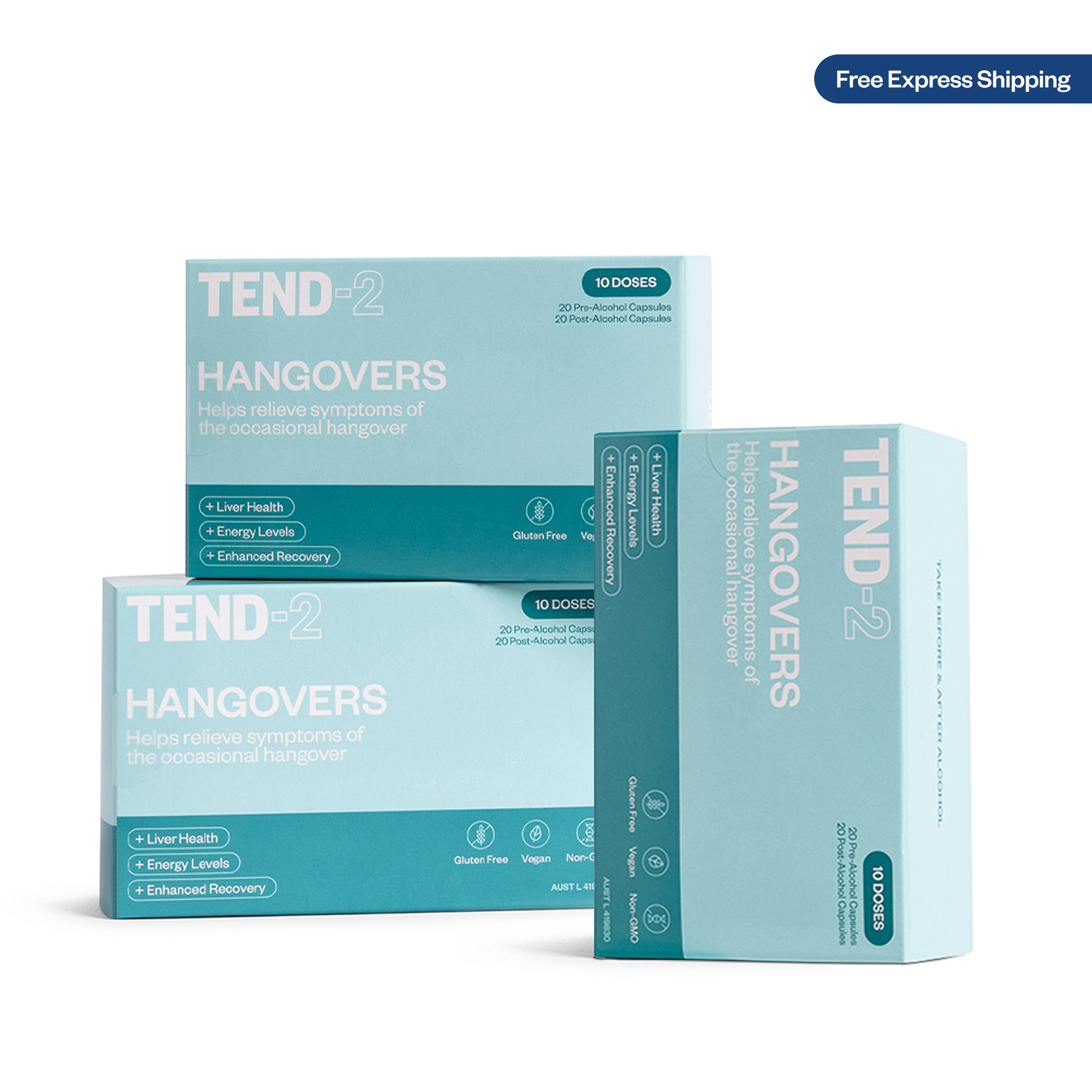 Tend-2 Value Bundle | 120 Capsules | Premium Hangover Relief